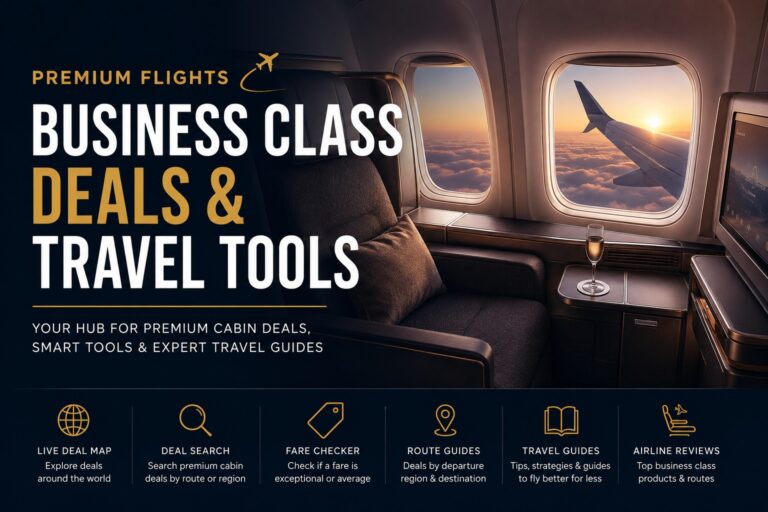 Business Class Deals & Travel Tools